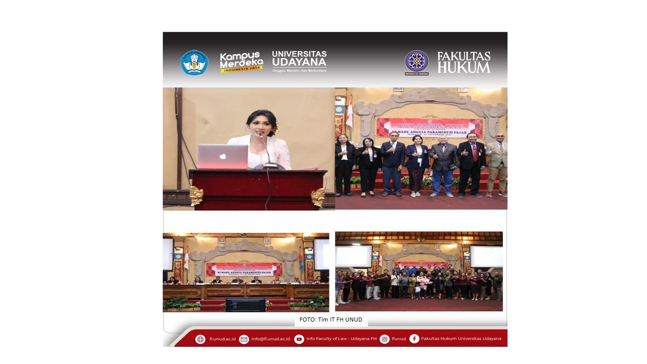 Ni Made Anggia Paramesthi Fajar Doktor Baru Ilmu Hukum FH Unud - Bali ...