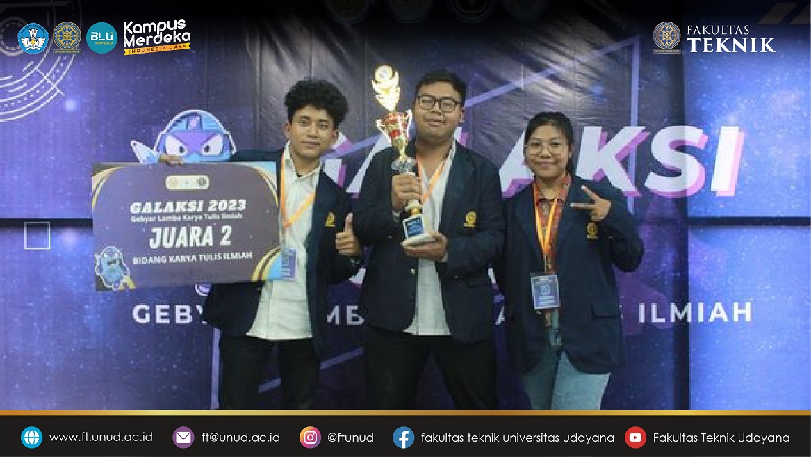 Mahasiswa Teknik Elektro Unud Juara II Lomba Karya Tulis Ilmiah GALAKSI 2023 - Bali Politika