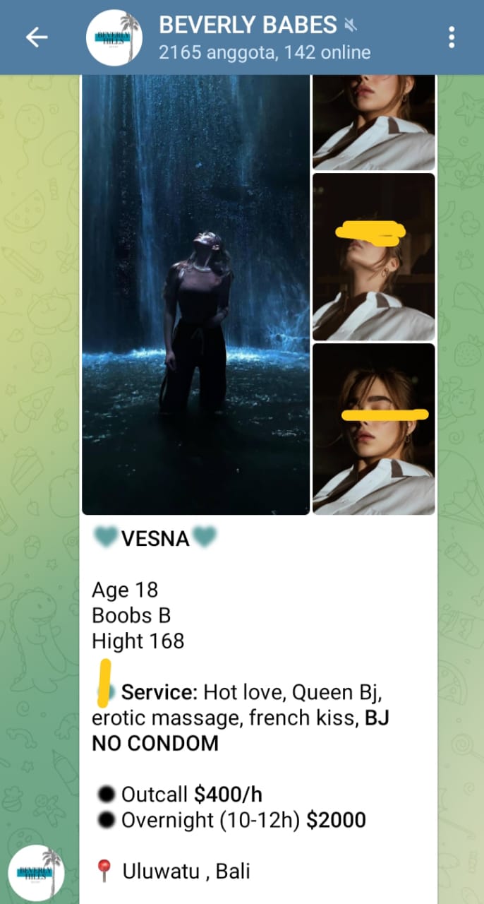 Pasang Tarif Sultan, Beverly Babes Jajakan Bule 18-28 Tahun - Bali Politika