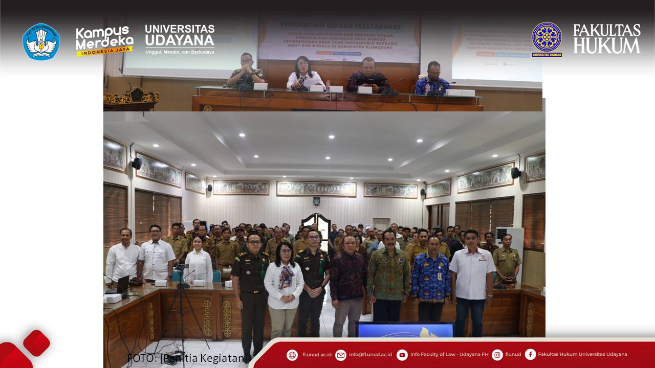 FH Unud Selenggarakan Sosialisasi Mekanisme dan Regulasi - Bali Politika